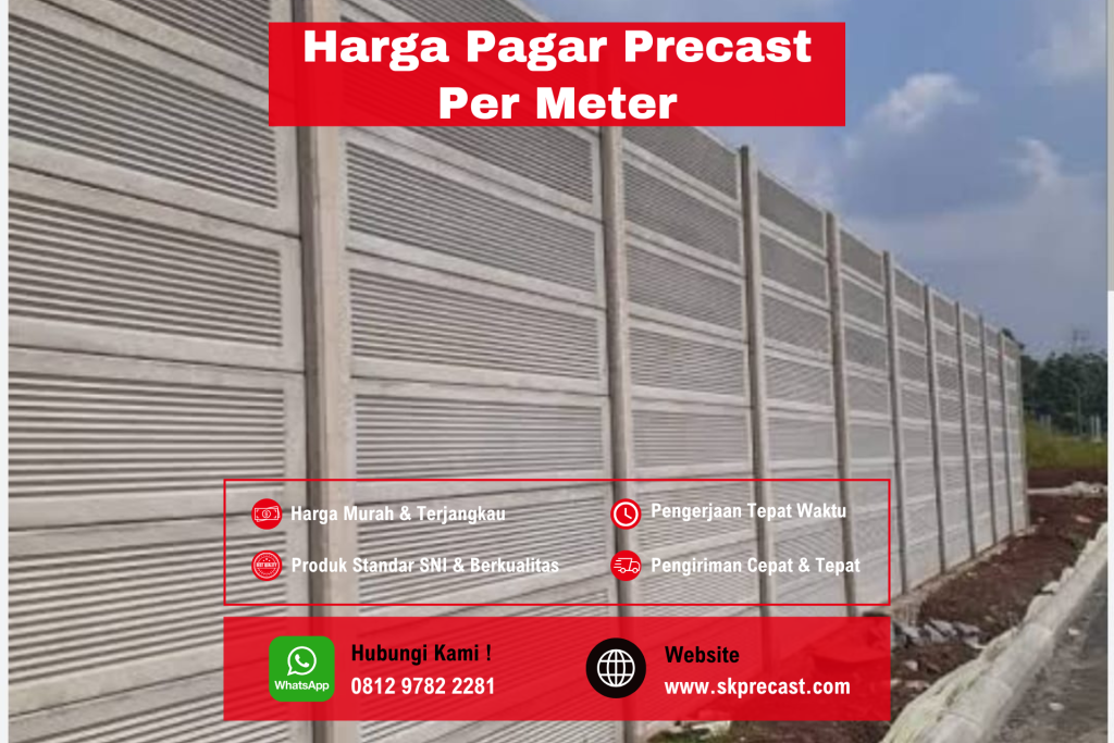 Harga Pagar Precast Per Meter Terpasang Murah - Pabrik Terdekat